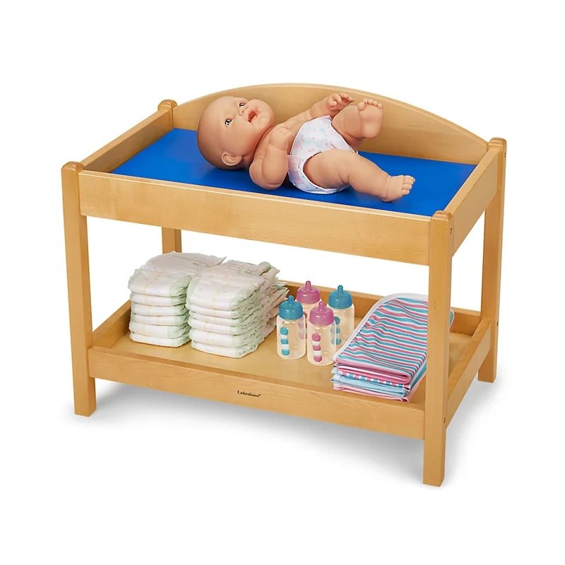 Wooden baby doll changing table store