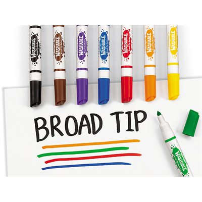 Washable Broad-Tip Markers-Set of 12 Packs