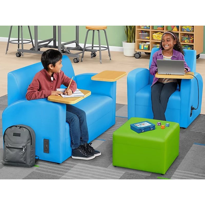 Flex-Space Comfy Couch with Desks & Power
